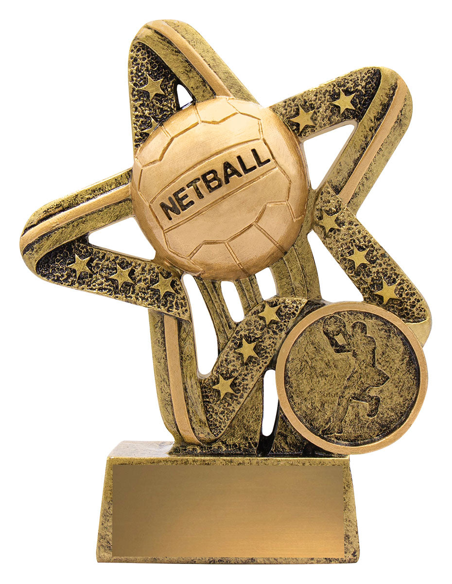 Netball Stars & Stripes - 110mm | Medals and Trophies | Miklin & Co