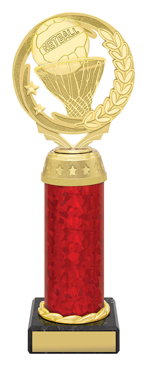 Netball Torch - Red - 235mm | Medals and Trophies | Miklin & Co